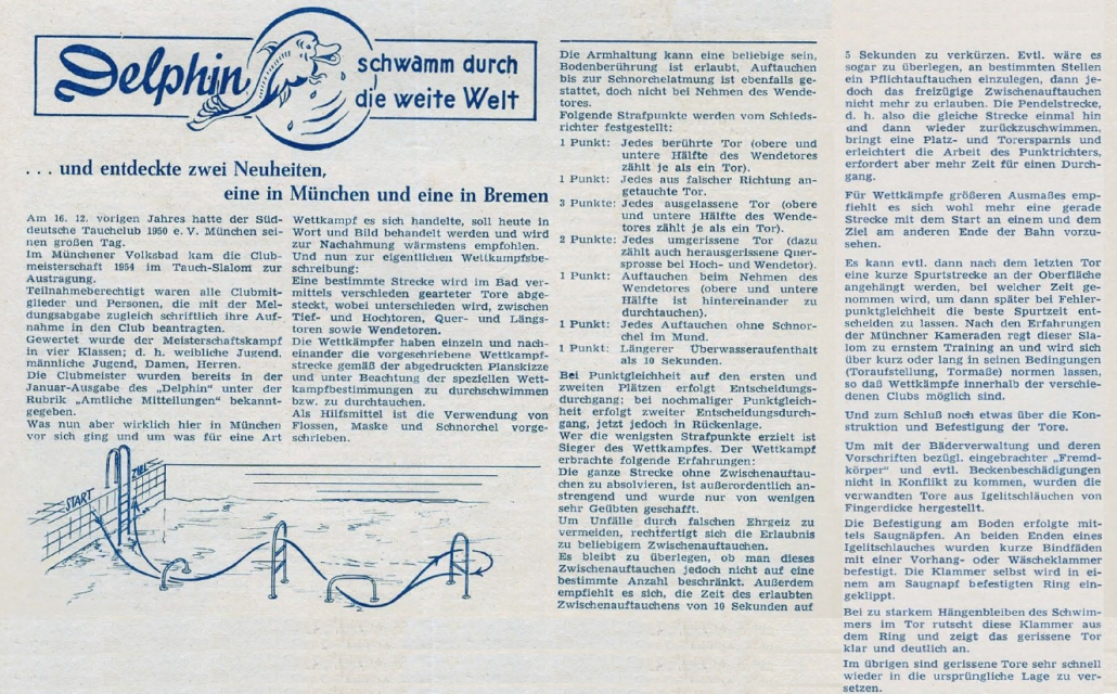 Chronik der Jahre 1950-1959 - Süddeutscher Tauchclub